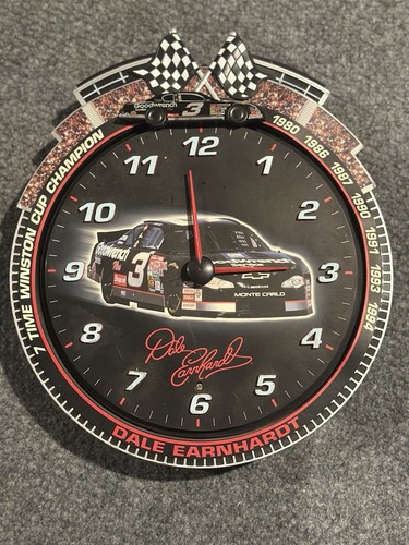 Dale Earnhardt NASCAR Race Clock Works Well! Tested! Great Condition | eBay
