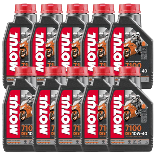 Motul 7100 4T 10W40 100% Synthetic Motorcycle Engine Oil 104091 1L 10 Pack | eBay