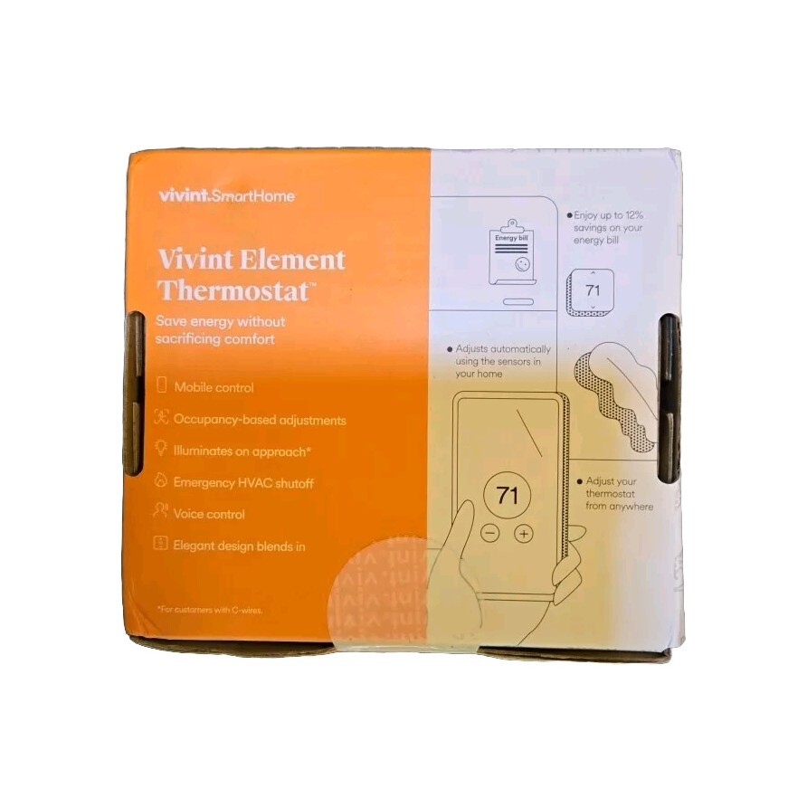 New Vivint Element V2 Smart Thermostat VS-ELEM02-001 | eBay