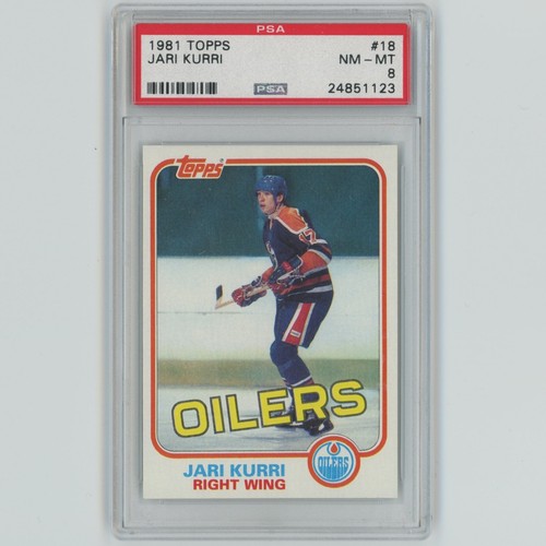 1981 Topps Hockey #18 Jari Kurri Rookie RC PSA 8 NM-MT Edmonton Oilers ...