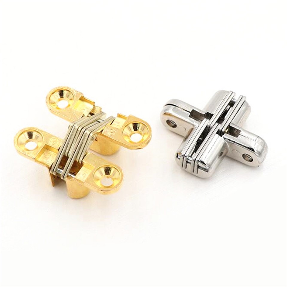 2pcs Invisible Cross Hinge Hidden Concealed Cabinet Cupboard Door ...