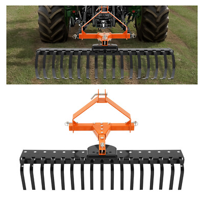 50" 3-Point Landscape Rake For Tractor Hookup Tow-Behind Garden Tool ...