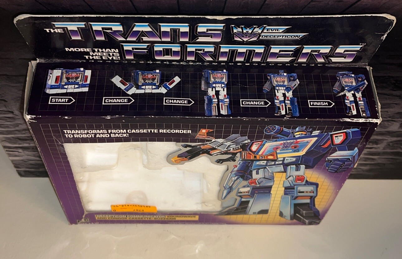 Soundwave "EMPTY BOX" Vintage Hasbro G1 Transformers Action Figure 1985 ...