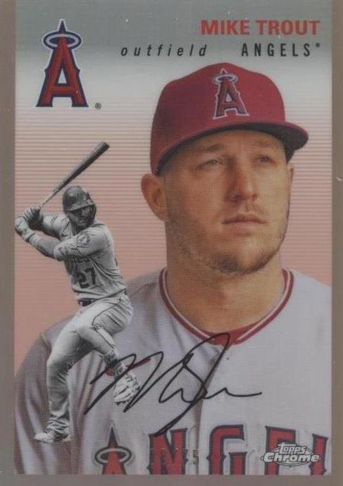 2023 Topps Chrome Platinum Anniversary - Mike Trout #150 Rose Gold ...