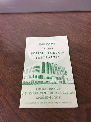 Original 1960's Forest Products Laboratory Madison, Wisconsin Brochure ...