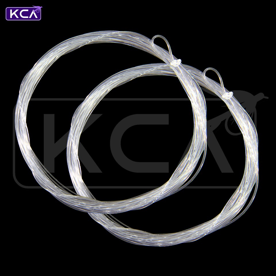 5-Pack Fluorocarbon tapered knotless leader for fly fishing, 9ft, 0x-7x ...