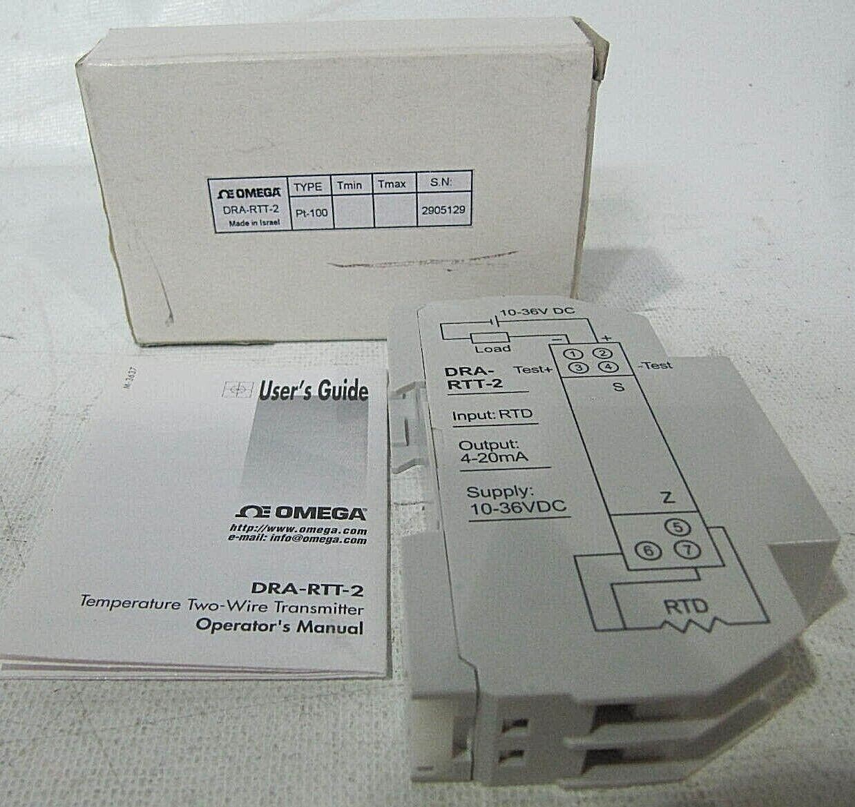 (NEW) Omega Engineering Pt-100 RTD Temperature 2-Wire Transmitter DRA ...