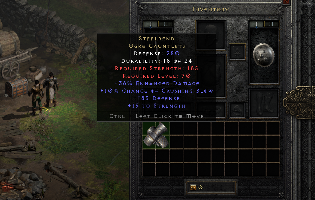 Diablo 2 Resurrected Steelrend Ogre Gauntlets ED Str D2R Xbox PC Non ...