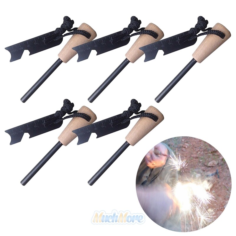 10X Fire Starter Flint & Steel Striker Bushcraft, Emergency Waterproof ...