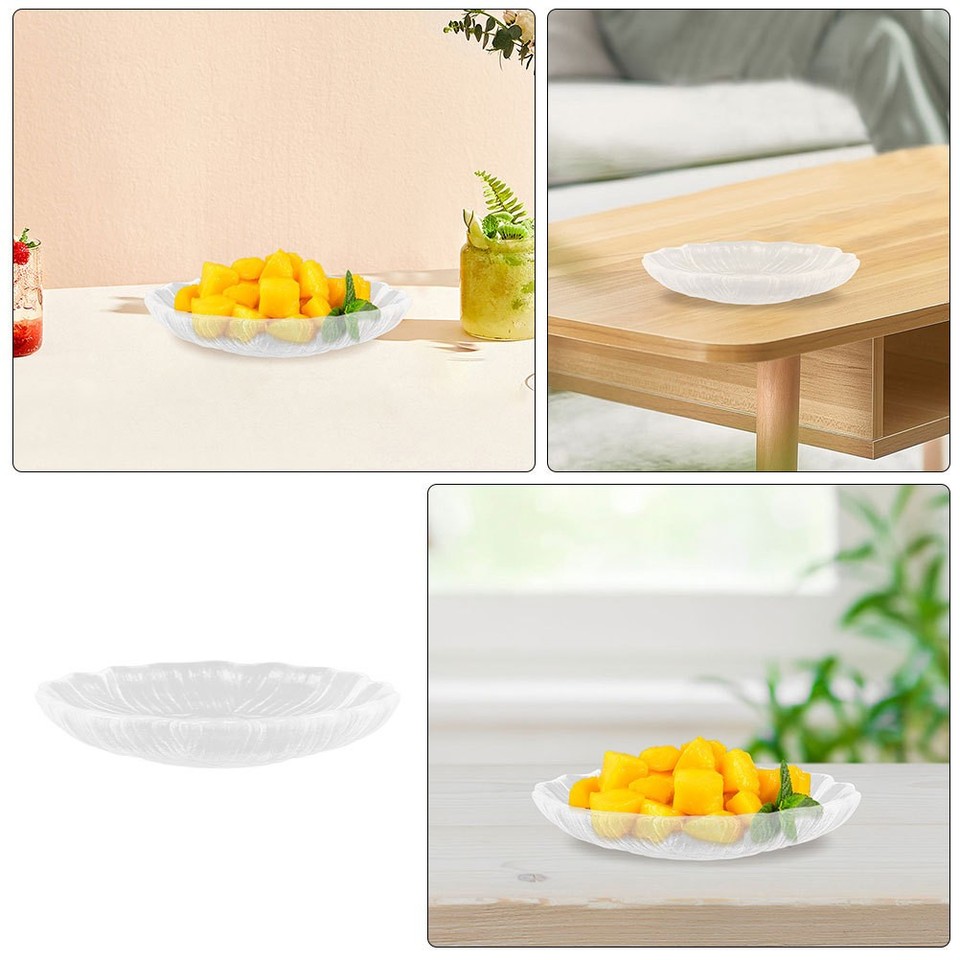 2 Pcs Glass Appetizer Plates Small Tea Tray Decorative Coffee Saucer ...