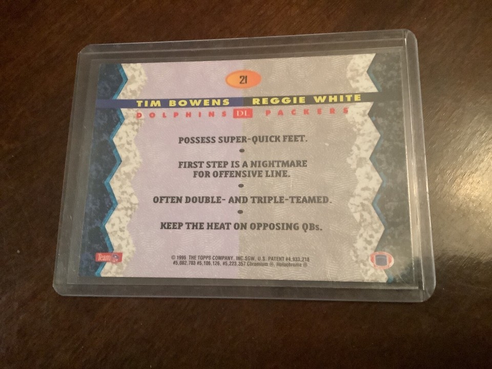 REGGIE WHITE 1995 Bowman's Best football REFRACTOR Packers #21..Hall of ...