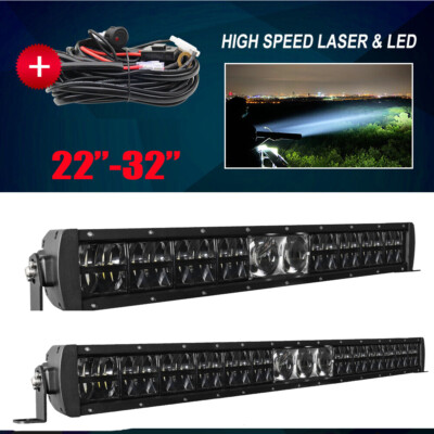 Dual Row laser 22" 32" 42" Off road led light bar Driving lamp SUV 4WD ...
