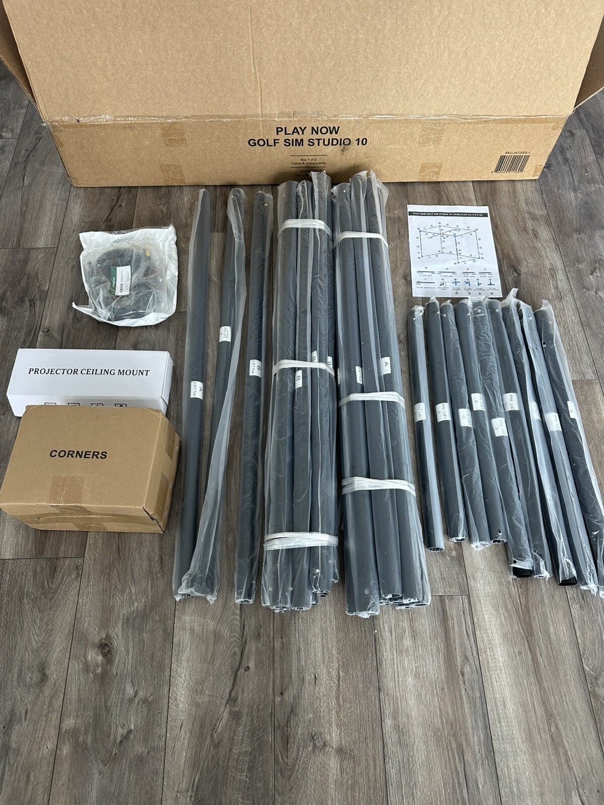 SkyTrak Golf Simulator Play Now Pro Studio 10 Box 1 Of 2 Frame ...