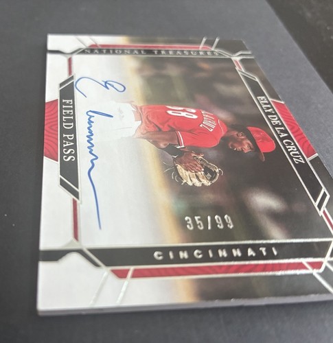 2022 Panini National Treasures - Field Pass Signatures Elly De La Cruz ...