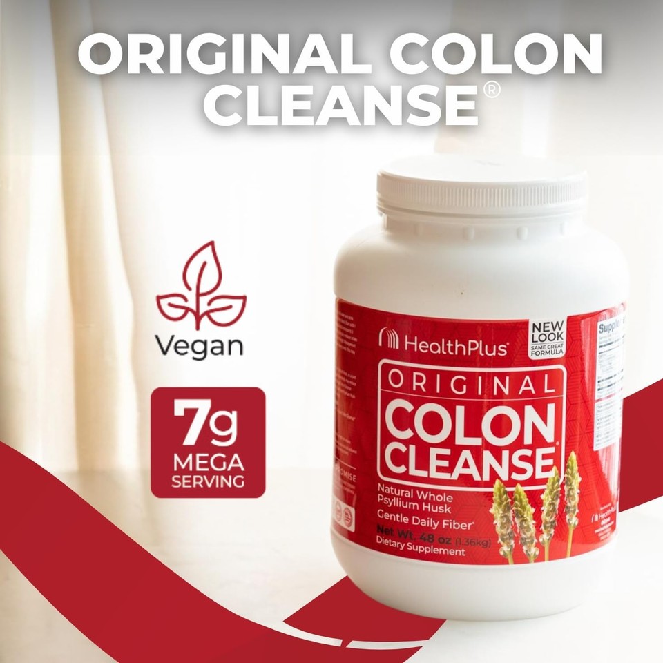 Health Plus Original Colon Cleanse Psyllium Husk Powder, 48oz ...