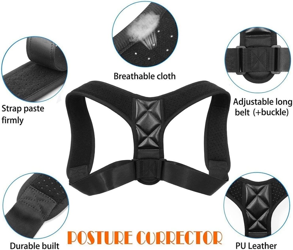 Adjustable Back Posture Corrector Body Brace for Men Women – Pain ...