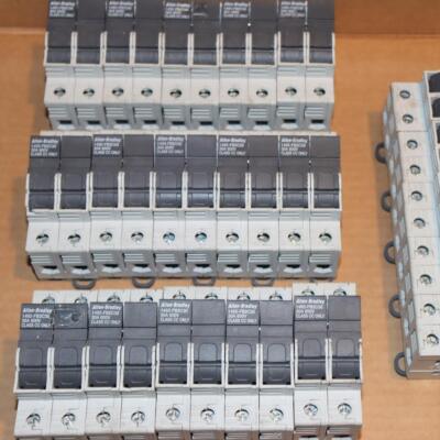 One Lot of 5 Allen Bradley 1492-FB2C30 2 Pole Fuse Holder 30 Amp 600 ...