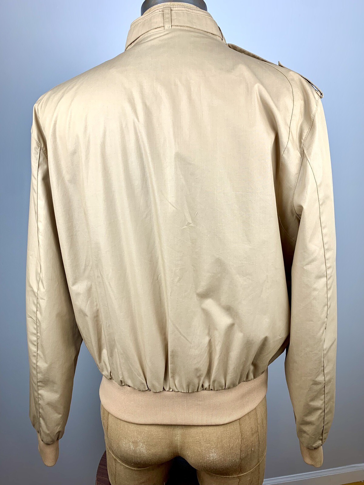 Vintage Members Only Windbreaker Flight Jacket Mens 46 Tan Lined Korea ...