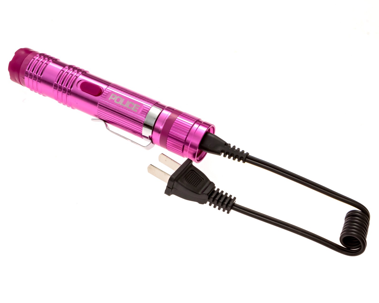 POLICE Stun Gun M12 700 BV Metal Rechargeable LED Flashlight Pink 2 ...