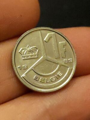 COIN BELGIUM 1 FRANC 1989 Belgie 1 F Frank BOUDEWIJN I Kayihan coins ...