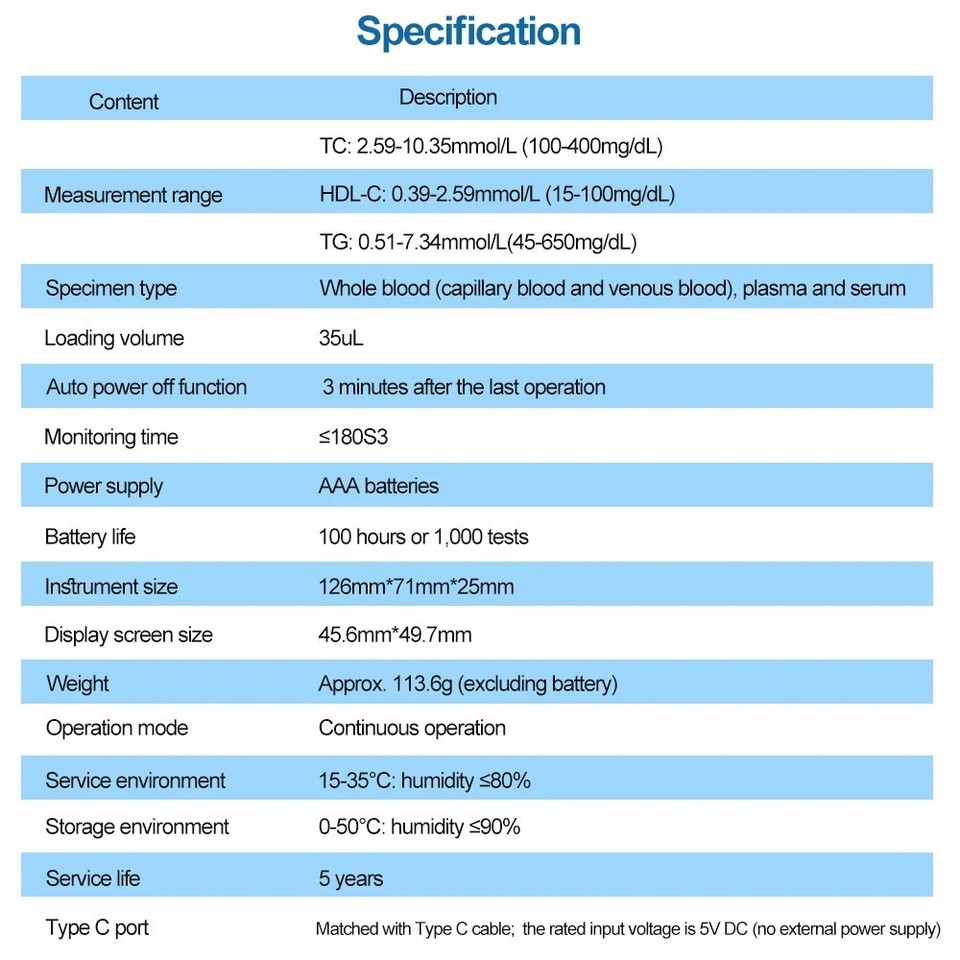 Total Blood Lipid Analyzer One Machine Cholesterol 5 in 1 Optics With ...