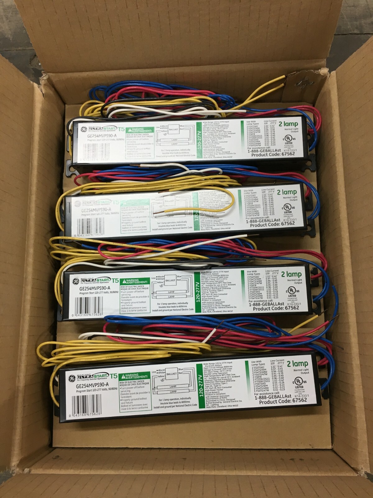 GE 67562 GE254MVPS90-A - UltraStart T5 Watt-Miser Ballast | eBay