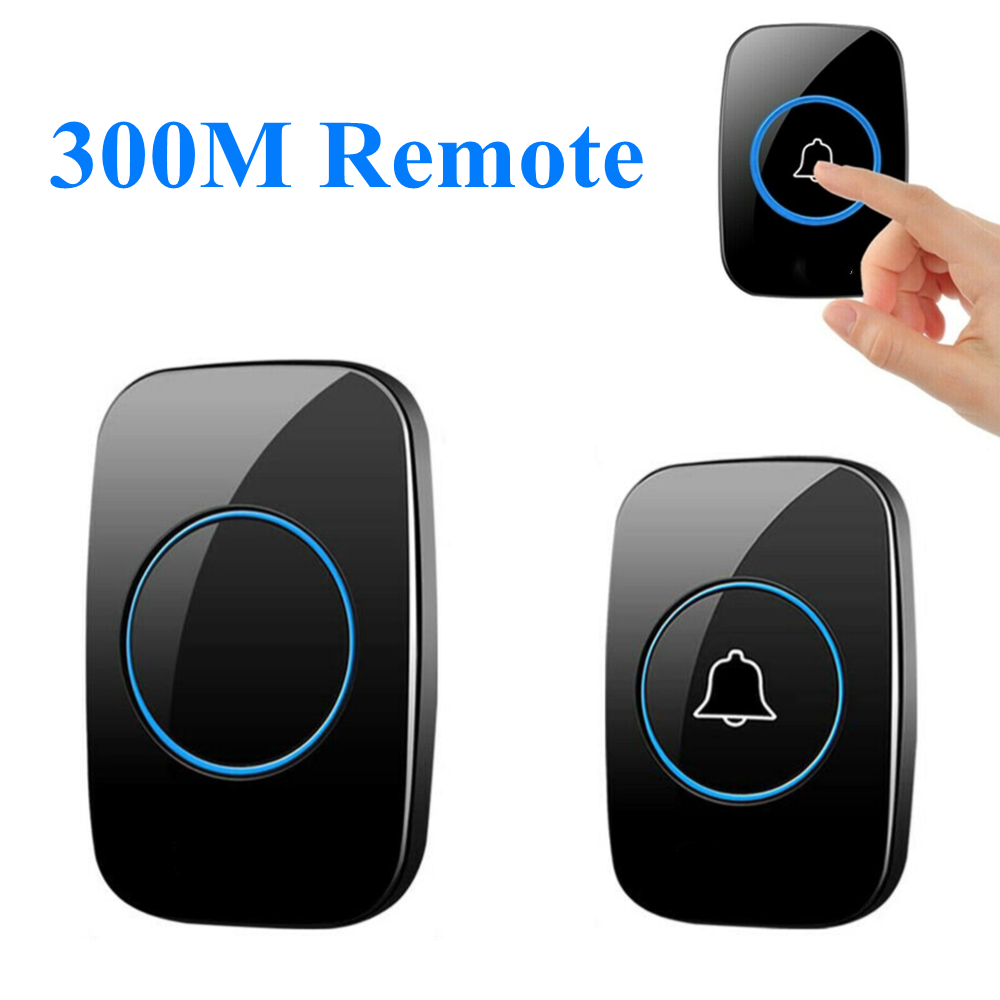 Wireless Doorbell Waterproof Range Door Bells Kit Cordless Plug-in Home ...