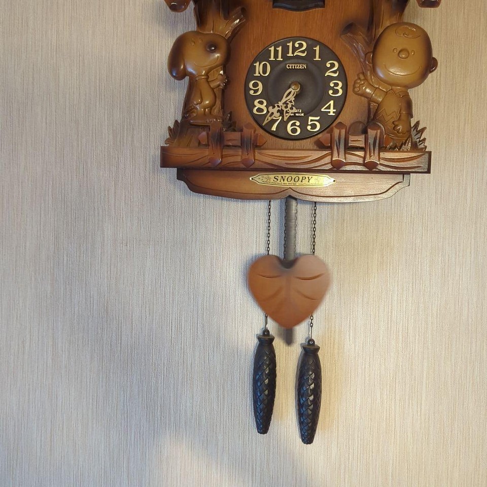Vintage Citizen Poppo Cuckoo Snoopy Clock Wood VTG RARE | eBay
