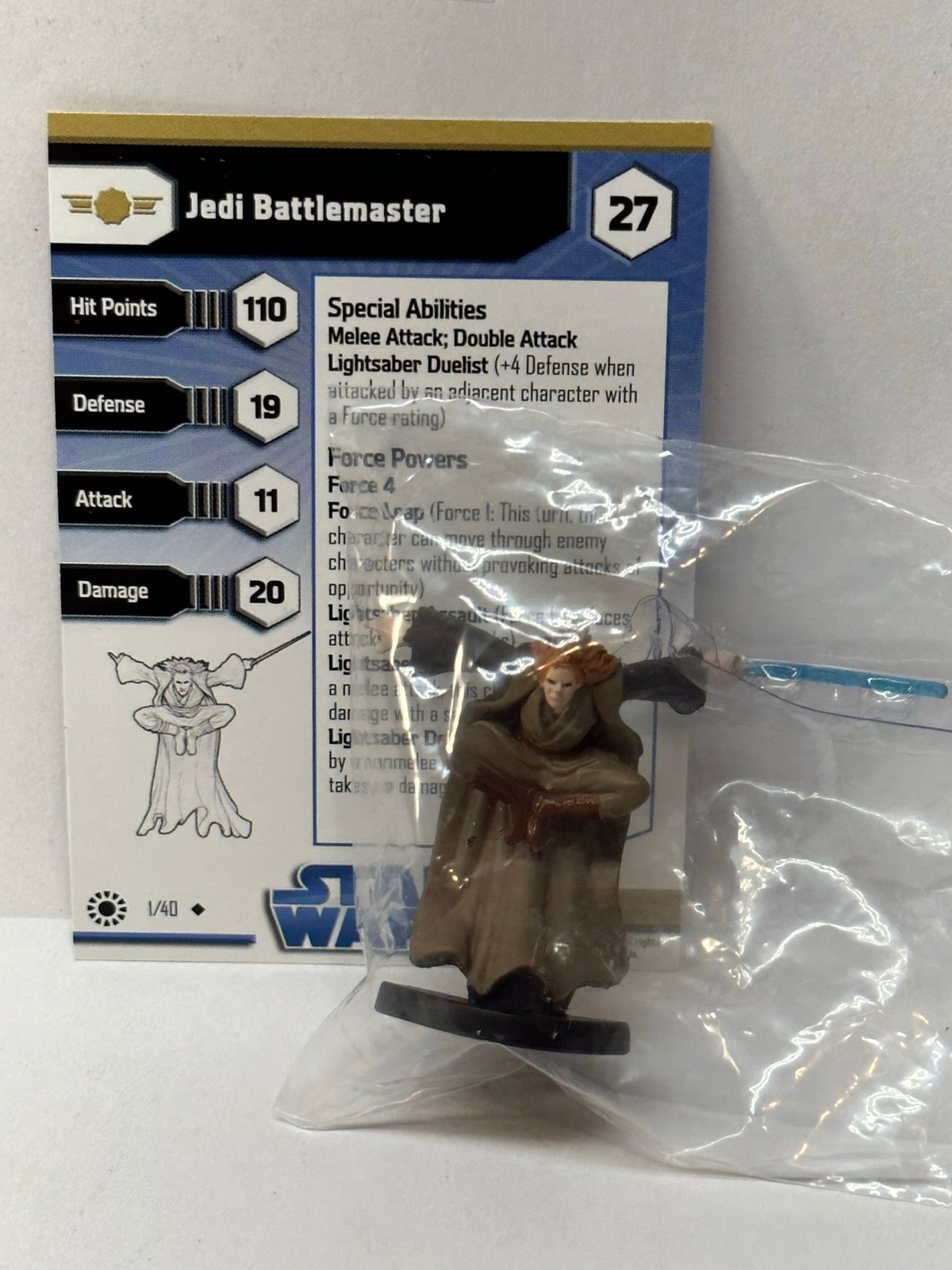 Star Wars Jedi Academy 01/40 Jedi Battlemaster (U) Miniature New | eBay