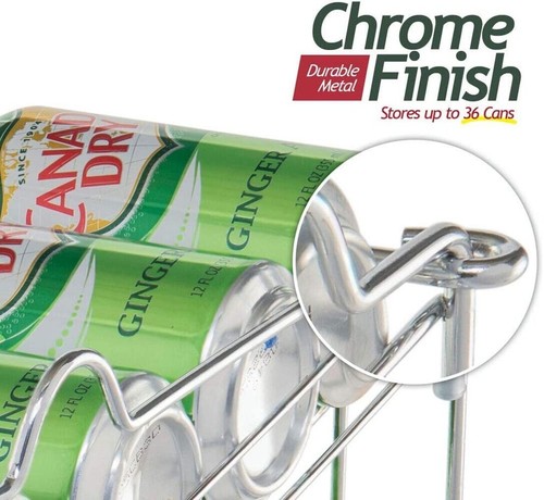 Chrome Stackable Can Organizer, Can Rack Holds up to 36 Cans | eBay