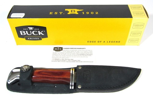BUCK 212 FIXED BLADE RANGER KNIFE COCOBOLO HANDLE LEATHER SHEATH W/ BOX ...