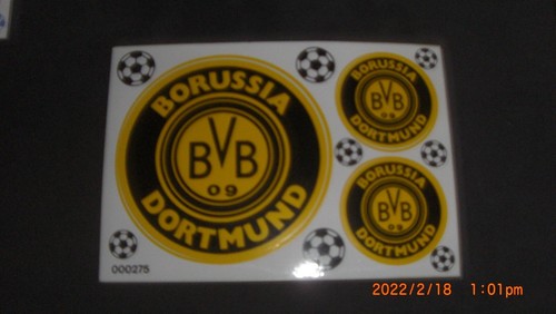 BVB Borussia Dortmund Aufkleber Sticker Set - 3 Logos Bundesliga ...