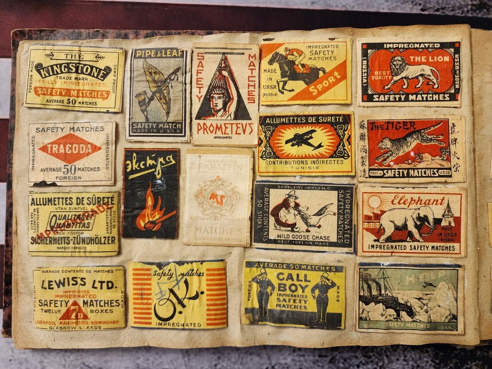 Antique, Album Russian & USSR Set of 114 Different Labels From ...