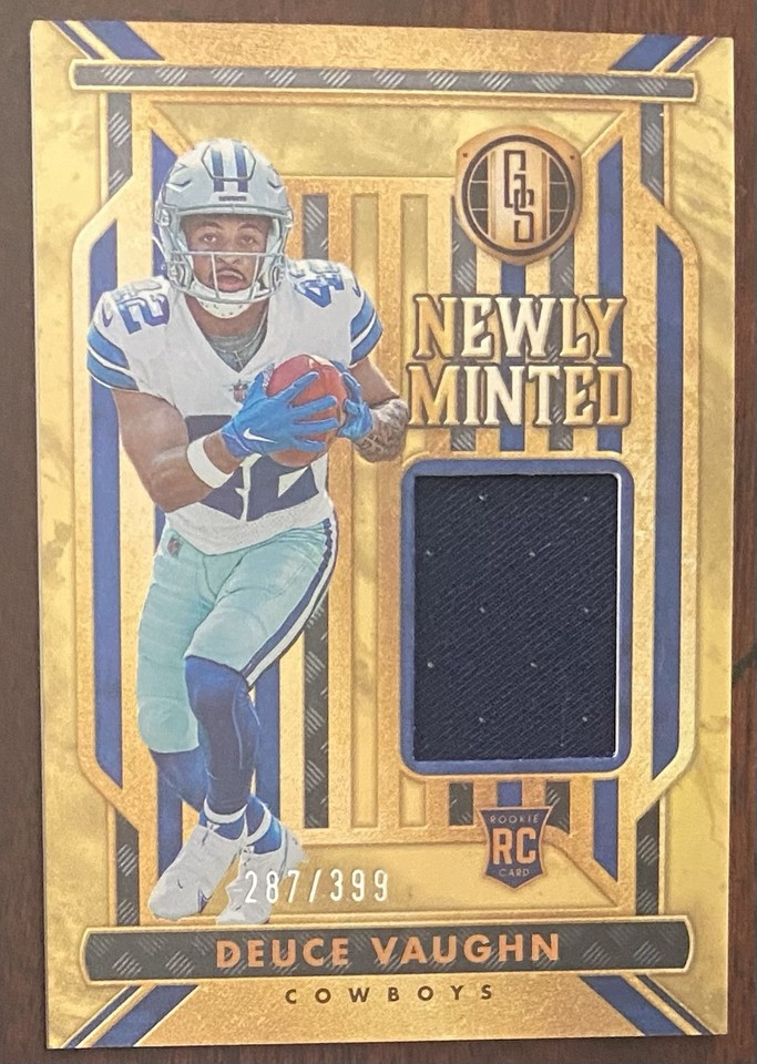 Deuce Vaughn 2023 Gold Standard Rookie 287/399 Relic Dallas Cowboys RC ...