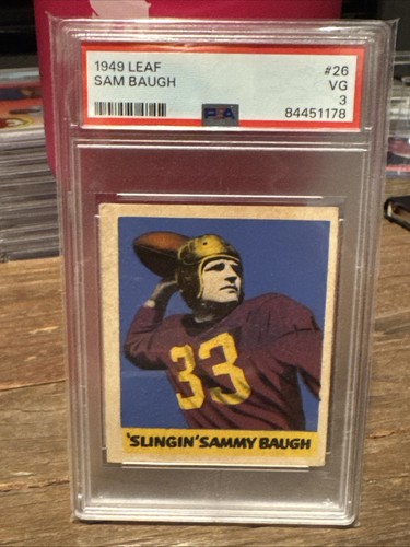 1949 Leaf Sammy Baugh Rookie PSA 3 #34 RC Maroon Jersey HOF | eBay