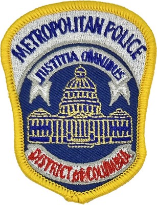 METROPOLITAN POLICE SHOULDER PATCH: Washington DC Hat Patch, Size Small ...