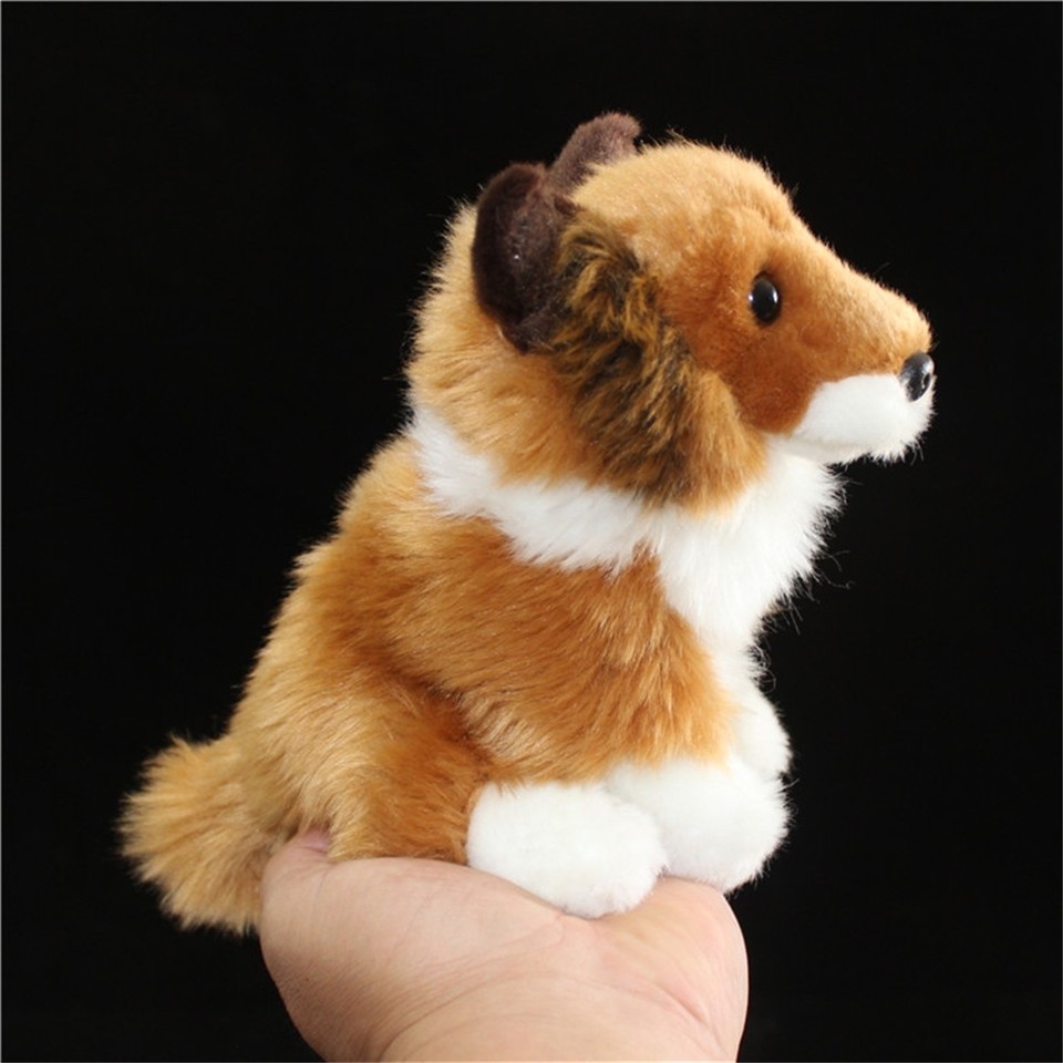 Shetland Sheepdog Plush 7" Stuffed Animal, Sheltie Dog Toy Fluffy Cute ...