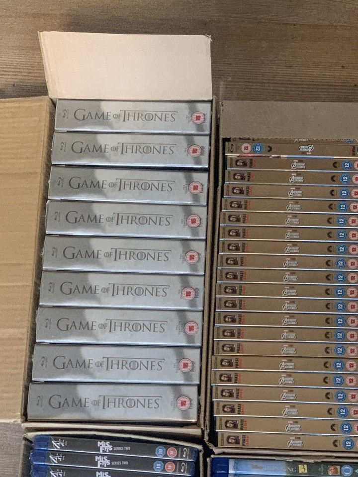 6 x Boxes of DVDs Blu-Ray Wholesale Job Lot - Mixed Titles - BRAND NEW ...