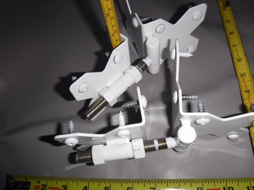 Adjustable Gate Hinges for Vinyl, PVC, Wood Marine grade Powder Coated ...