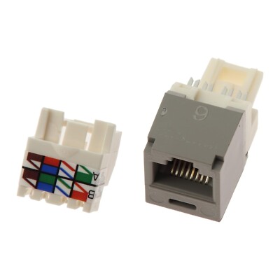 Panduit CJ688TPIG Mini-Com® TX6™ PLUS TP Style UTP Jack Module, Gray ...