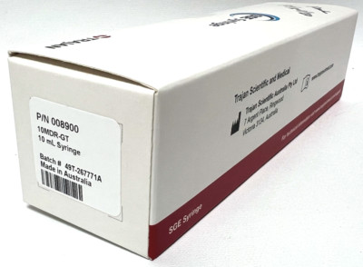 Trajan SGE 008900 Gas Tight Syringes, Removable Bevel-Tip Needle, 10 mL ...