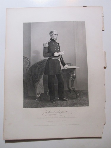 General John Wool 1859 engraving by Johnson Fry & Company | eBay