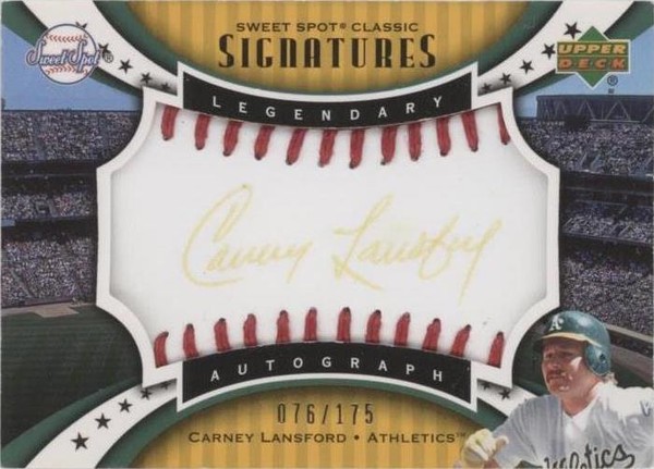2007 Upper Deck Sweet Spot Classic - Legendary Autograph Red Stitch ...