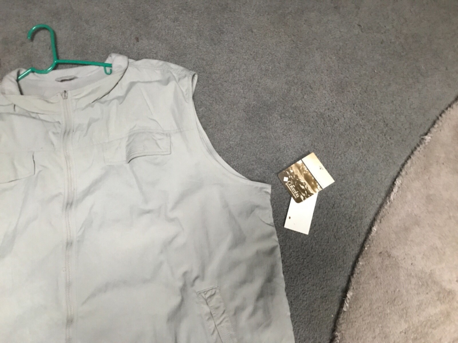 5XB MensColumbia Mens Vest Full Zip Fossil Size 5XB Zip Pockets | eBay