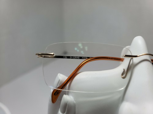 Stepper SI 3264B Navigator Rimless Clear Gold Drill Mount Titanium ...