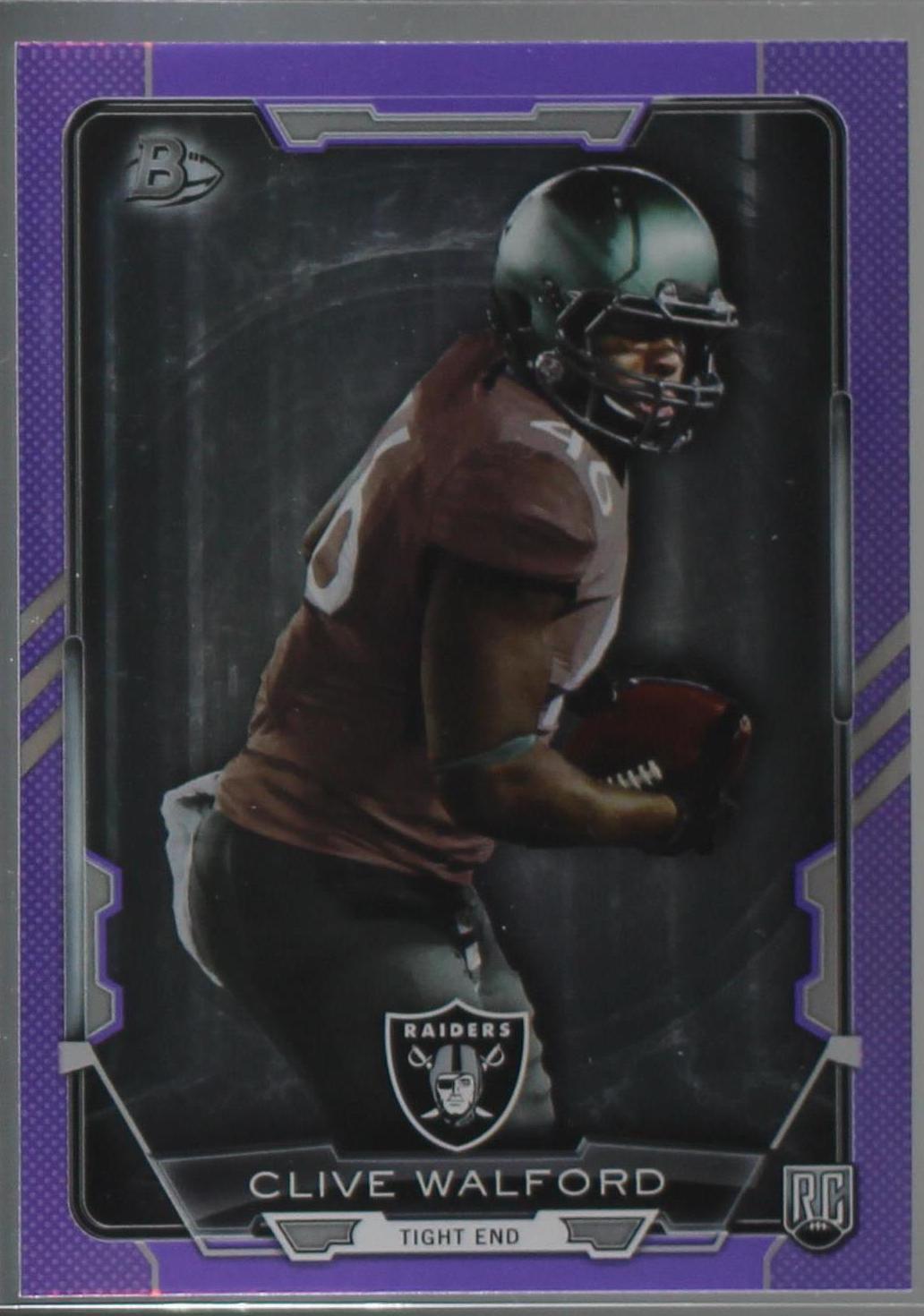 2015 Bowman - Rookies Clive Walford #66 Purple Rainbow Foil (RC) for ...