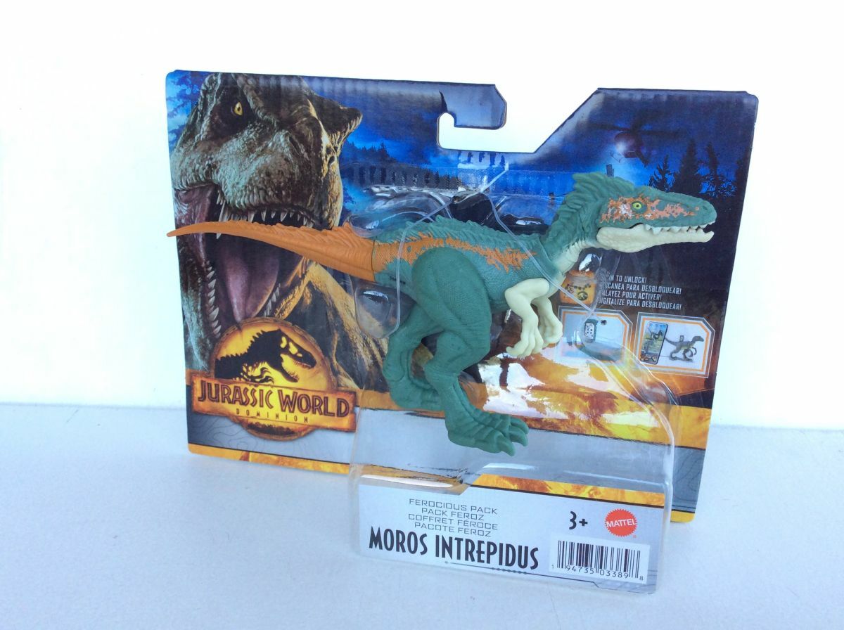 JURASSIC WORLD DOMINION Ferocious Pack MOROS INTREPIDUS Figure, Mattel