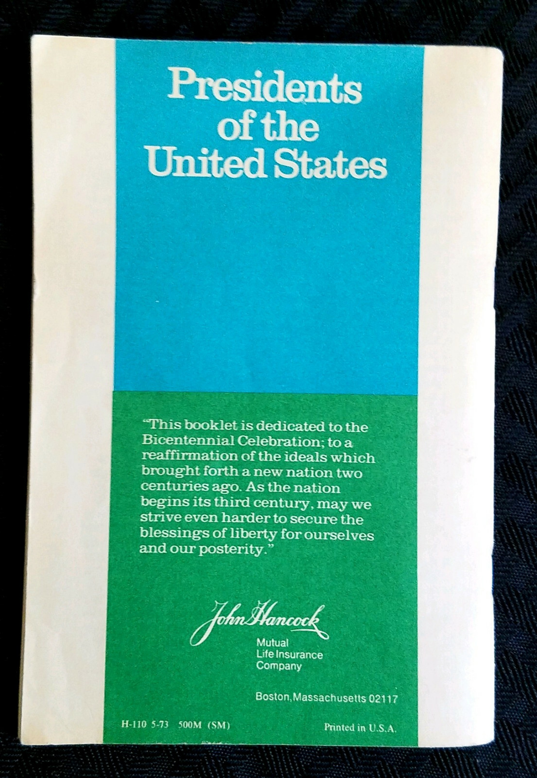 Presidents of the United States Book Paperback 1971 Vintage 1st - 37th ...