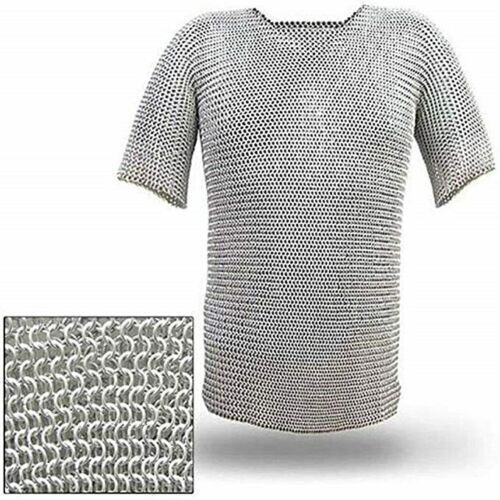 Butted Large Chainmail Shirt - Aluminum Chain Mail Habergeon Armor | eBay