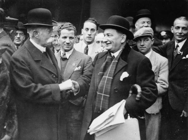 Austrian football teams manager Hugo Meisl is saying goodbye to th- Old ...